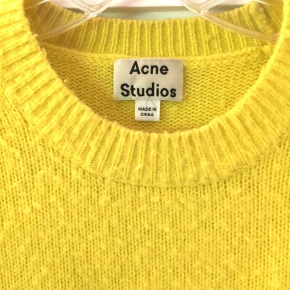 Acne Studios | Sweaters | Acne Studios Yellow Peele Woolcashmere ...